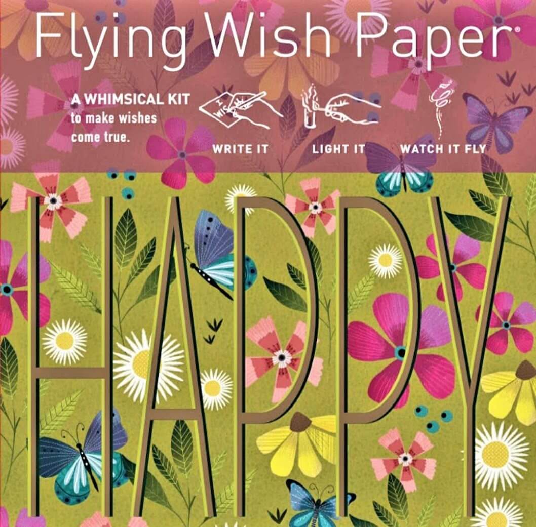 Flying Wish Paper - HAPPY! Write It, Light It & Watch It Fly! Mini Kit ...